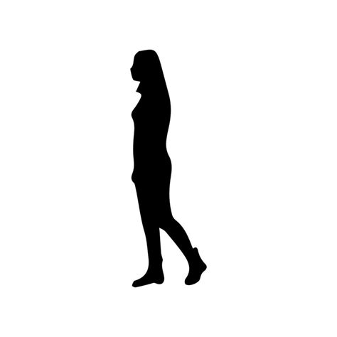 Vector Silhouette Woman Standing Vector Art At Vecteezy