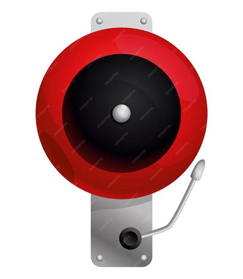 Premium Vector Red Fire Alarm System Signal Device Isolated On White