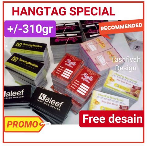 Jual Cetak Label Hang Tag Custom Hangtag Baju Handtag Label Baju Hantag Label Baju Custom