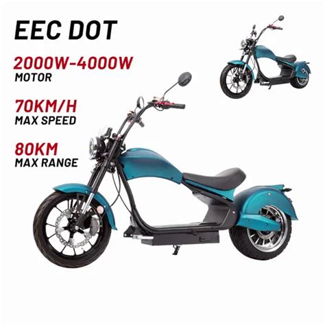 Eec Coc Citycoco 3000w 4000w Electric Scooter Fat Tire E Chopper
