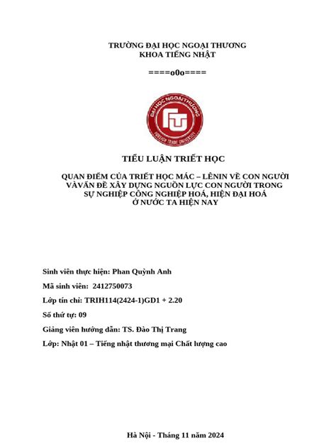 Tie U Lua N Trie T Ho C Pdf