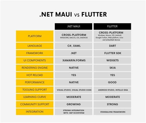 Top Cross Platform Frameworks Flutter Vs Net Maui Vs React Native