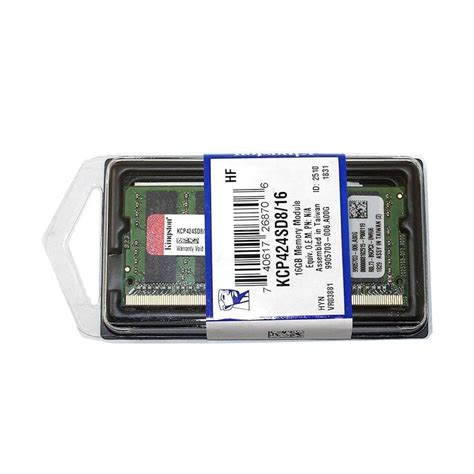 قیمت و خرید رم لپ تاپ Ddr4 تك كاناله 2400 مگاهرتز کینگستون مدل Kcp424sd8 16 ظرفيت 16 گيگابايت