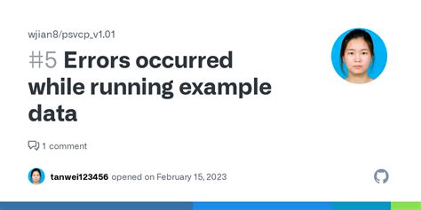 Errors Occurred While Running Example Data · Issue 5 · Wjian8psvcpv1