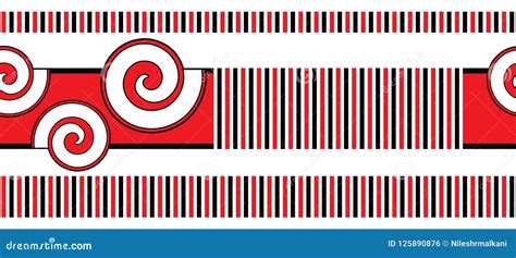 Seamless Geometrical Vector Border Stock Vector Illustration Of