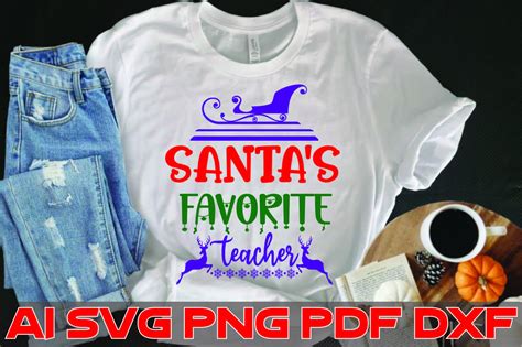 Santas Favorite Teacher Svg Graphic By Nazmul Mc85 · Creative Fabrica