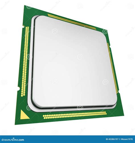 CPU On White Stock Image Image Of Render Details Closeup
