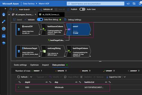 Using Exists Transformation For Data Comparison In Azure Data Factorysynapse Mainri