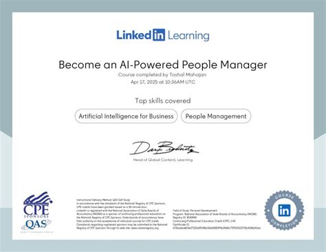 Linkedinlearning Artificialintelligence Peoplemanagement Leadership… Toshal Mahajan