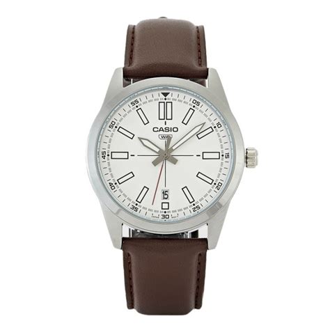 Đồng Hồ Casio Mtp Vd02l 7eudf Nam 41mm Kính Cứng Quartz Pin Dây Da