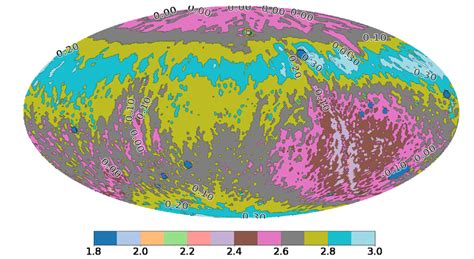 Spectral Index Map Calculated Between Our Priorconstrained Eda2 Map And