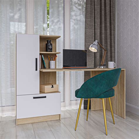 ⭐ Великий зручний компютерний письмовий стіл 150 см для ноутбука з полицями і пеналом Стандарт