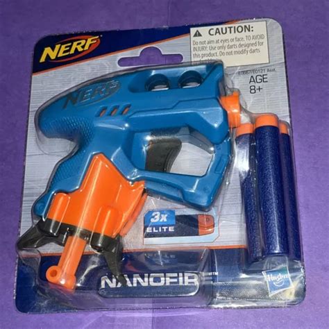 Hasbro Nerf N Strike Nanofire Blaster Blue W 3x Elite Darts Ages 8 £9