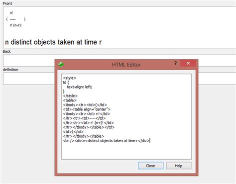 entering formulas in html css is there an easy easier way r anki
