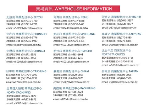 商業配送服務電話 Costco 好市多