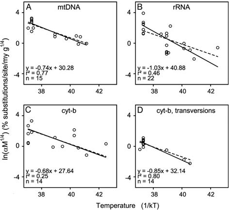 Effect Of Temperature On Nucleotide Substitution Rates After Correcting Download Scientific
