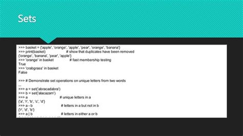 Python Data Structures Ppt