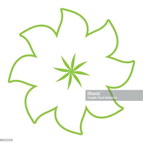 Leaf Green Ornament Design And Symbol Vector Template Stock