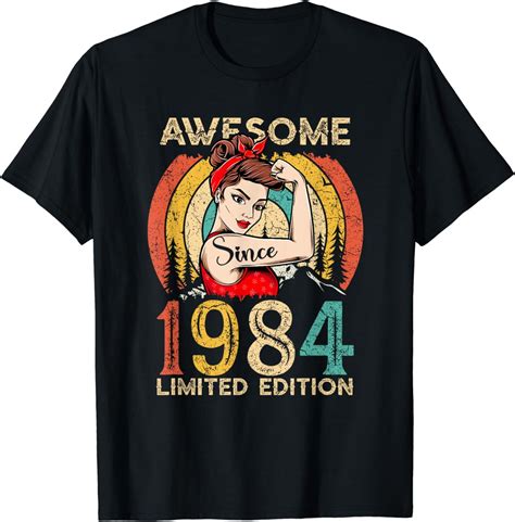 Vintage 38th Birthday Ts For Women Awesome Since 1984 T Shirt