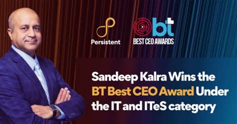 Manali Kulkarni On Linkedin Sandeep Kalra Wins The Bt Best Ceo Award