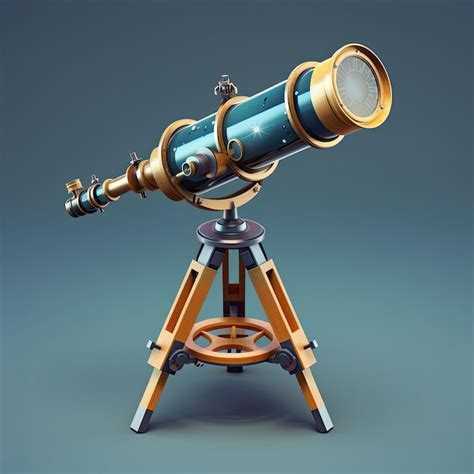 Premium Ai Image 3d Model Of An Old Telescope Isolated