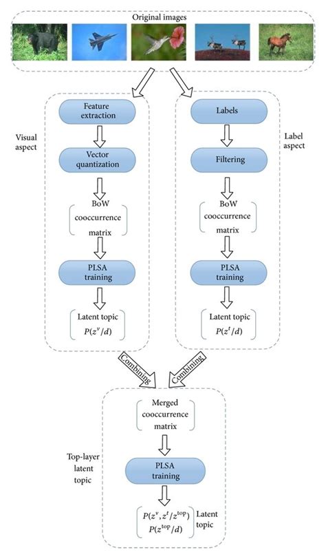 The Flow Diagram Of The Double Layer Plsa Model Download Scientific