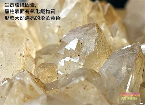 火星喵晶礦屋 迷人可愛的金色山脈淡香檳金黃~天然黃水晶簇、閃亮黃水晶花簇~清晰橫紋水晶 Yahoo奇摩拍賣