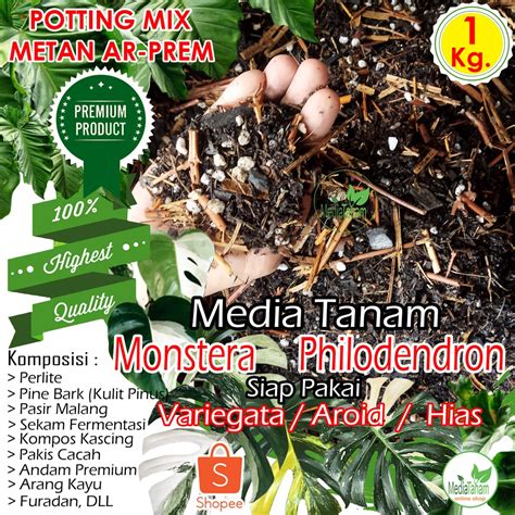 Jual Metan AR Prem Media Tanam Monstera Mix Premium Siap Pakai 1 Kg