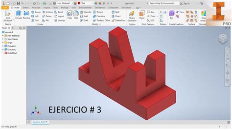 Tutorial Autodesk Inventor Ejercicio 3 Pieza Mecánica Cad Youtube