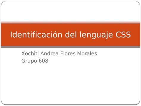 Pptx Identificación Del Lenguaje Css Dokumen Tips