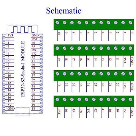 Screw Terminal Block Breakout Module Board For ESP32 S2 Saola 1 EBay