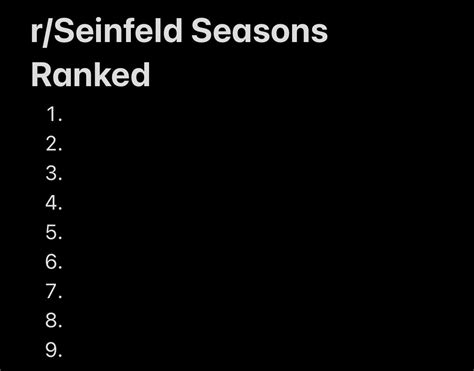 Ranking Each Season From Worst To Best Most Upvoted Comment Wins Vote