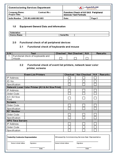 Ds Ng 6460 002 003 Function Check Of All Sas Peripheral Devices Test