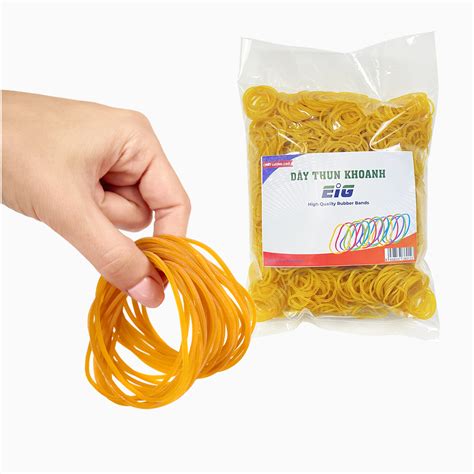 Mua Dây Thun Dây Chun Cao Su Khoanh Tròn Cao Cấp Eig 500gr Màu Vàng Tại Bao Bì Eig