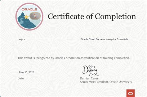 Oracle Oraclehcm Oraclecertified Oracleuniversity Oraclehcmcloud… Raju Subramani