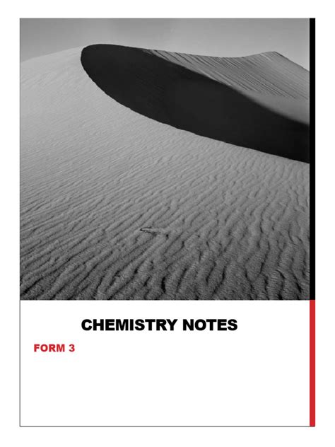 Form 3 Chemistry Notes Pdf
