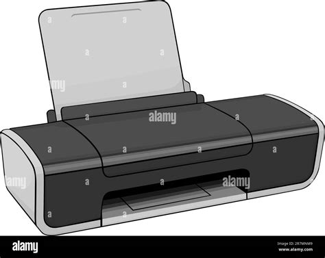 Inkjet Printer Isolated On White Stock Vector Image And Art Alamy