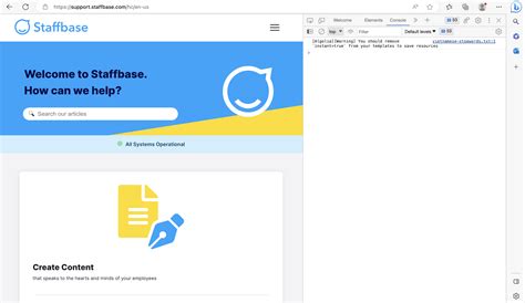 Opening The Developer Console Staffbase Support Portal