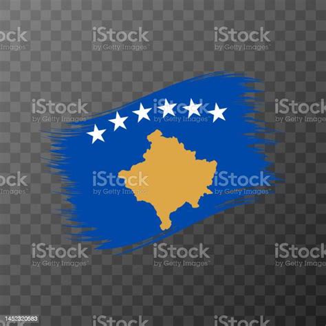 코소보 국기 그런지 브러시 스트로크 투명 한 배경에 벡터 그림입니다 0명에 대한 스톡 벡터 아트 및 기타 이미지 0명 개념