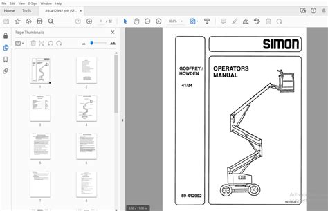 simon godfrey howden 41 24 operator s manual 89 412992 pdf