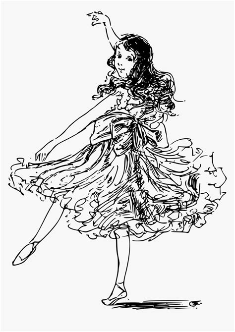 Pencil Drawing Dancing Girl Hd Png Download Kindpng