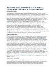 Module 7 Docx What Are The Elements That Will Entice Corporations To