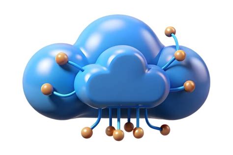 Suspended Data Cloud With Glowing Connections On An Isolated White Background Concept As A