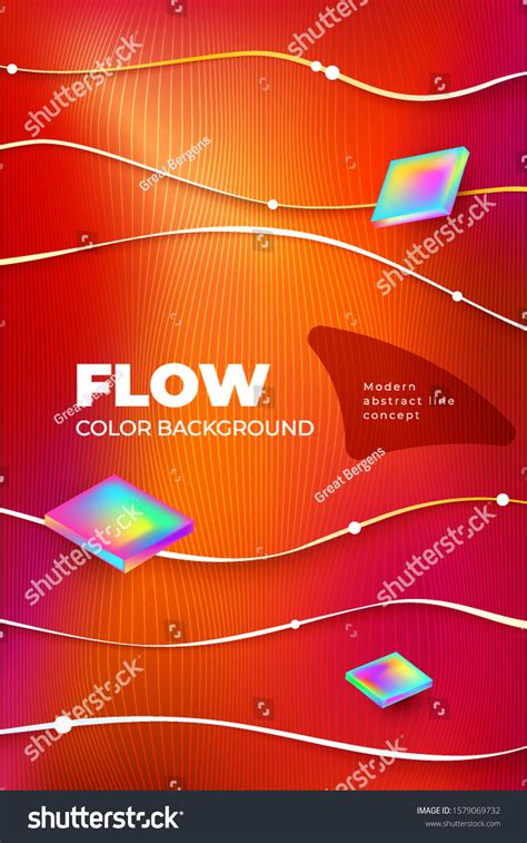 Liquid Line Color Background Design Vertical Stock Vector Royalty Free