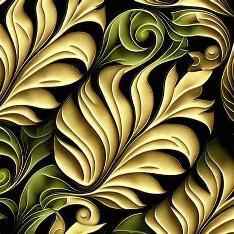 Premium Photo Leaf Themed Pattern