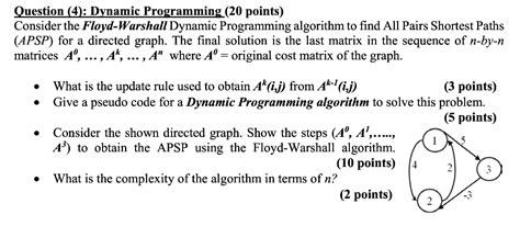 Solved Question 4 Dynamic Programming 20 Points