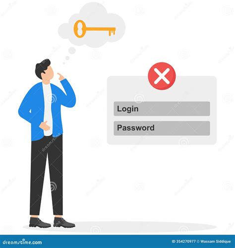 Concept Of Forgotten Password Key Account Access Man Forgot The