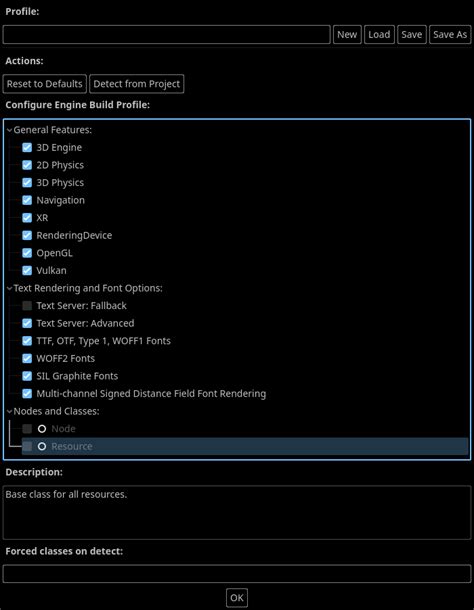 help how to use edit build configuration profile r godot