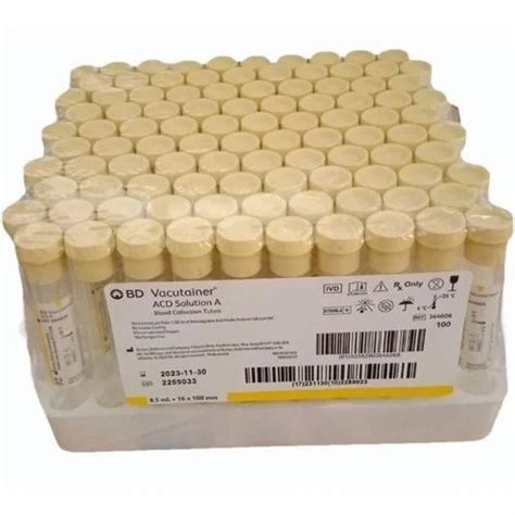 Glass Bd Vacutainer Acd Solution Tube Size 10 Ml At ₹ 4000pack In