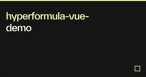 Hyperformula Vue Demo Codesandbox